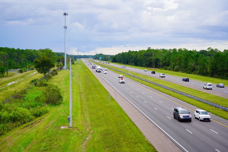A Beautiful Highway in Florida Editorial Stock Image - Image of street ...