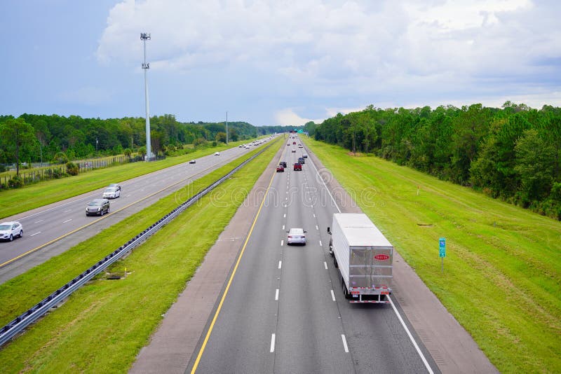 A Beautiful Highway in Florida Editorial Image - Image of street ...