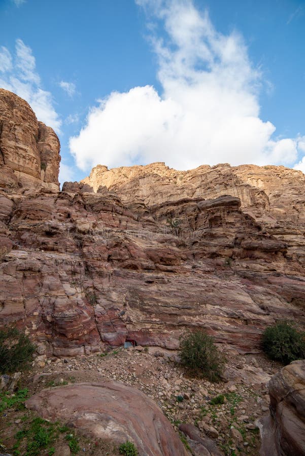 Aerial View of Beautiful Mountains in Petra, Jordan Stock Photo - Image ...