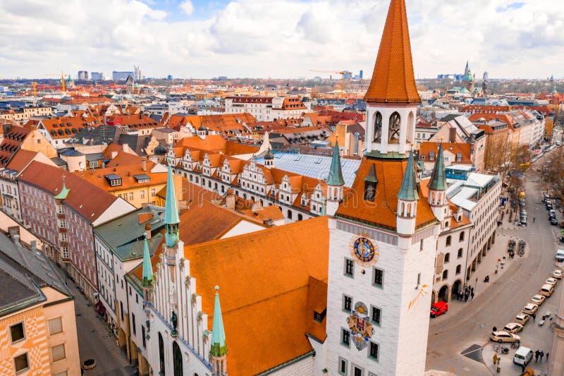 Aerial View of Beautiful Munich, Germany Stock Image - Image of ...