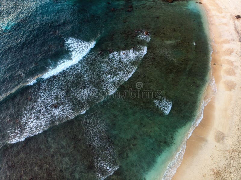 Aerial View of Illuminated Ocean Drive and South Beach, Miami, Florida ...