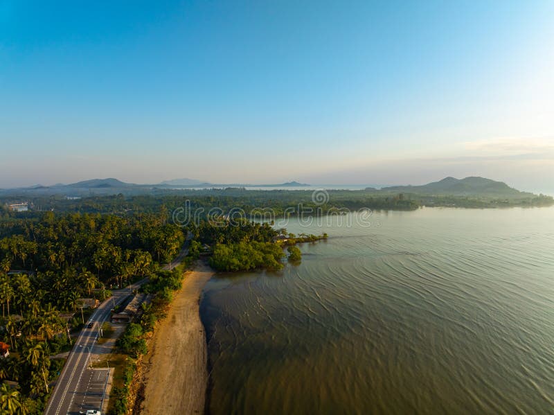 Aerial View Beautiful Sky Over Land Wide Angle View Stock Image - Image ...