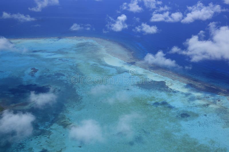 Aerial View of the Belize Barrier Reef Stock Photo - Image of bright ...