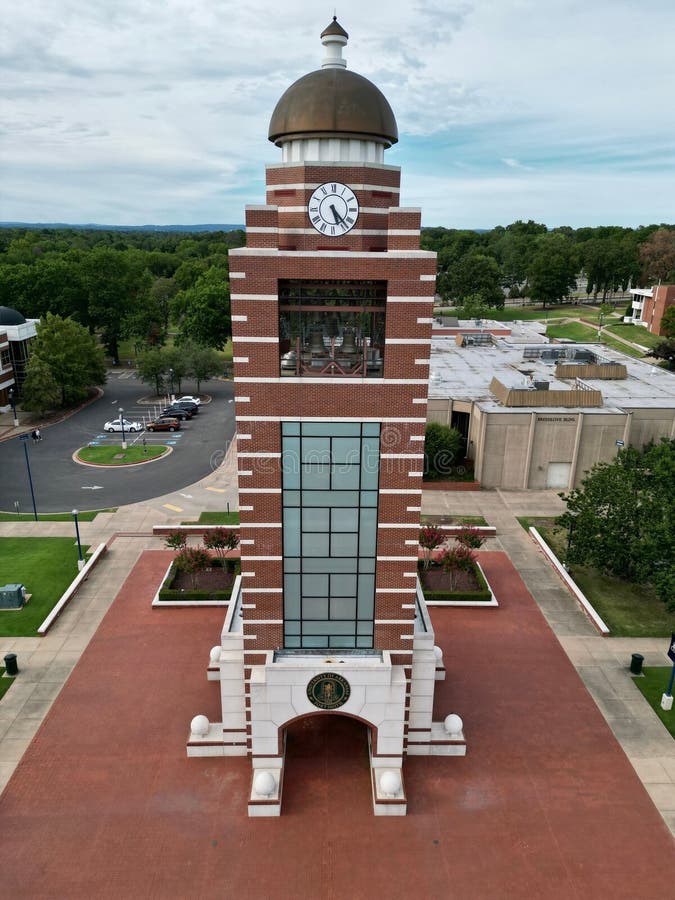 Aerial View of the Bell Tower at the University of Arkansas at Fort ...