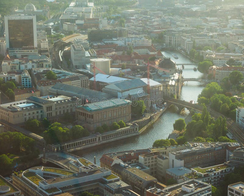 Aerial view of Berlin stock image. Image of landmark - 151094625