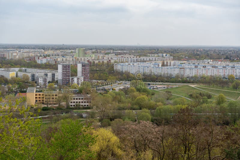 Aerial View of the Berlin-Marzahn District from the Observation Tower ...