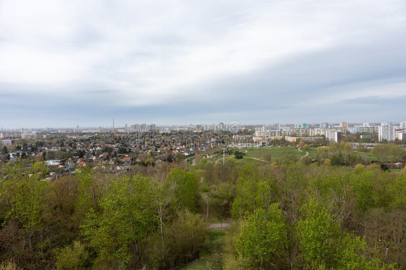 Aerial View of the Berlin-Marzahn District from the Observation Tower ...