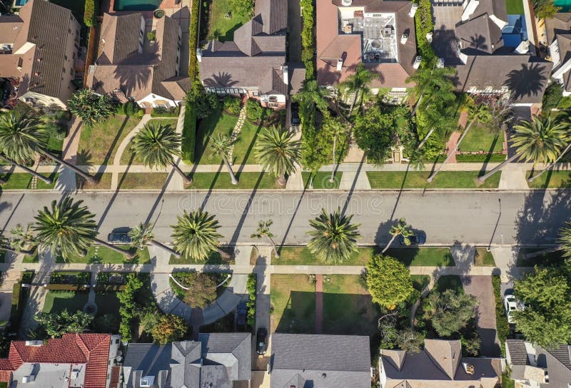 Aerial View of Beverly Hills in Los Angeles Stock Photo - Image of ...