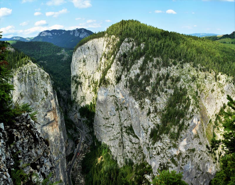 View of the Bicaz Gorge stock image. Image of gorge - 129015907