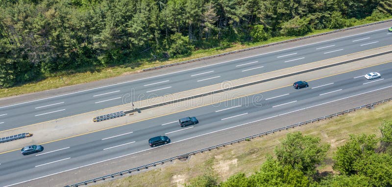 Aerial View of a Big Highway Stock Photo - Image of country, asphalt ...