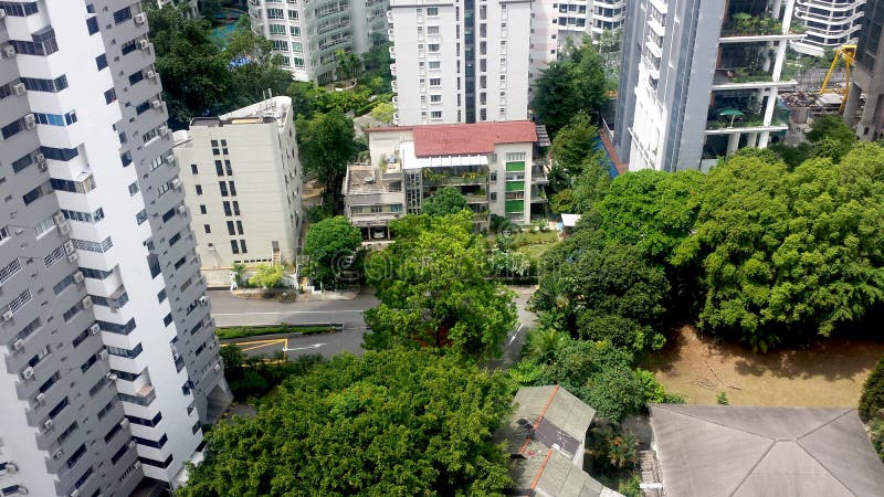 Aerial View of Big Modern Building in Developed Countries Stock Photo ...