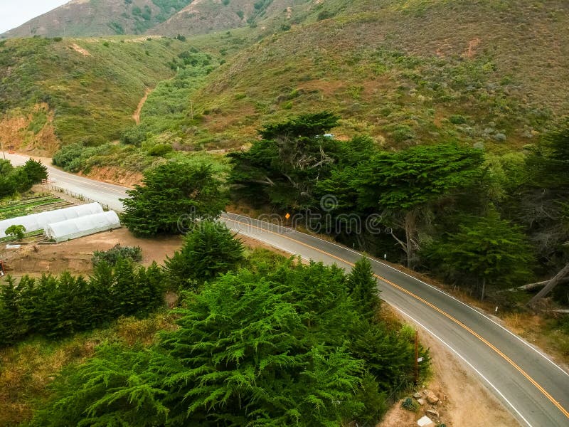 Aerial View of Big Sur Coastline, California Stock Image - Image of ...