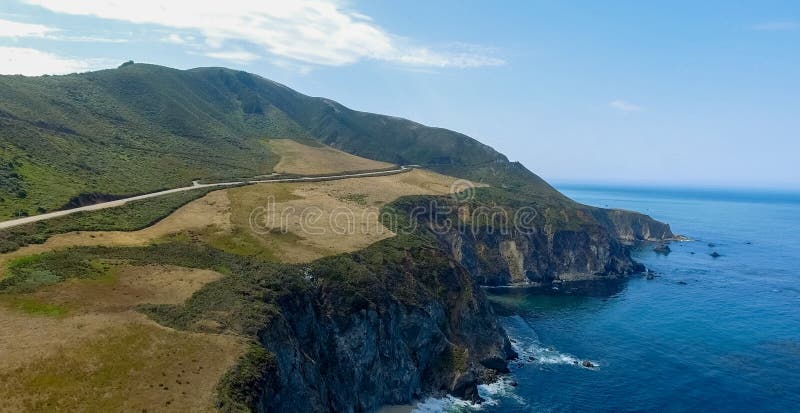 Aerial View of Big Sur Coastline, California Stock Image - Image of ...
