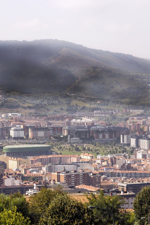 Aerial view of Bilbao stock image. Image of landscape - 140876317