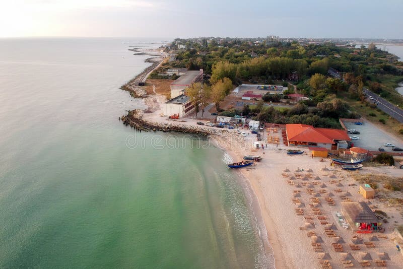 Aerial view of Black Sea stock photo. Image of romania - 126538354