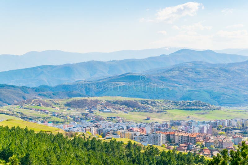Aerial View of Blagoevgrad in Bulgaria Stock Image - Image of forest ...
