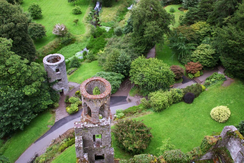 Aerial View of Blarney Castle S Towers and Park Stock Image - Image of ...