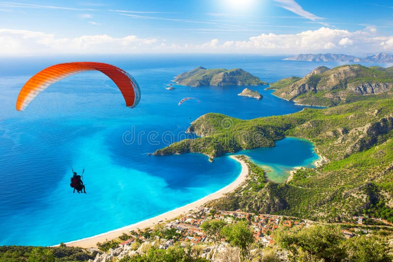 Aerial View of Blue Lagoon in Oludeniz, Turkey Stock Image - Image of ...