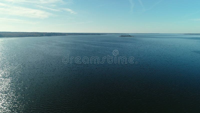 Aerial view of a blue lake stock footage. Video of adventure - 178484610