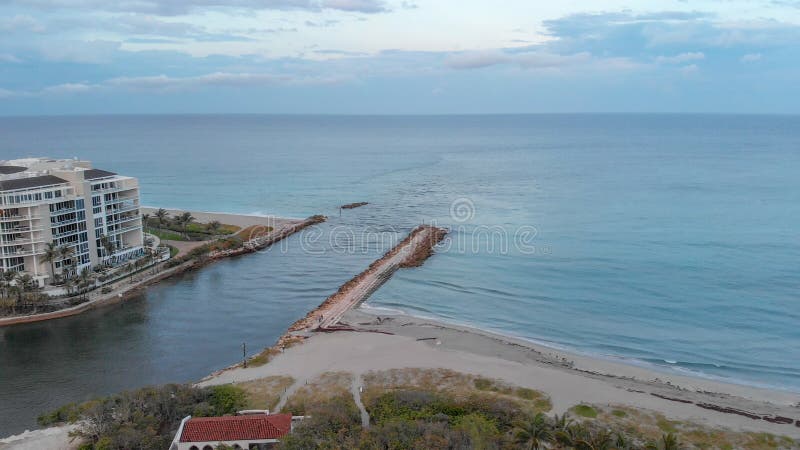 Aerial View of Boca Raton Oceanfront at Sunset, Florida Stock Photo ...
