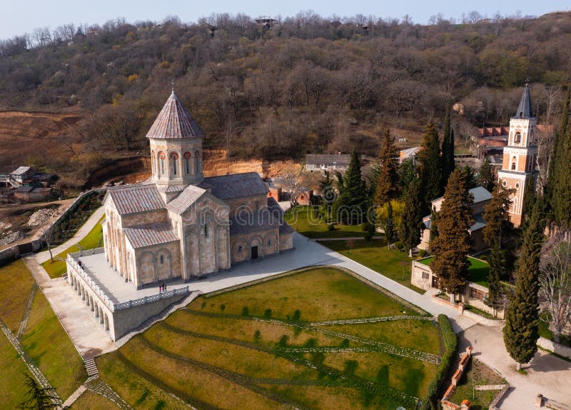 Aerial View of the Bodbe Monastery of St. Nino. Georgia Stock Image ...