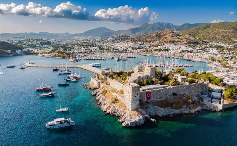 Aerial View of Bodrum in Mugla Province, Turkey Stock Photo - Image of ...