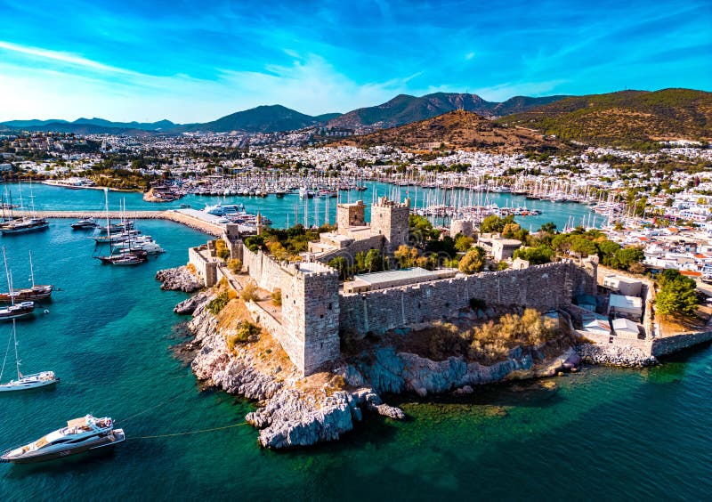 Aerial View of Bodrum in Mugla Province, Turkey Stock Photo - Image of ...