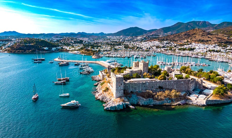 Aerial View of Bodrum in Mugla Province, Turkey Stock Photo - Image of ...