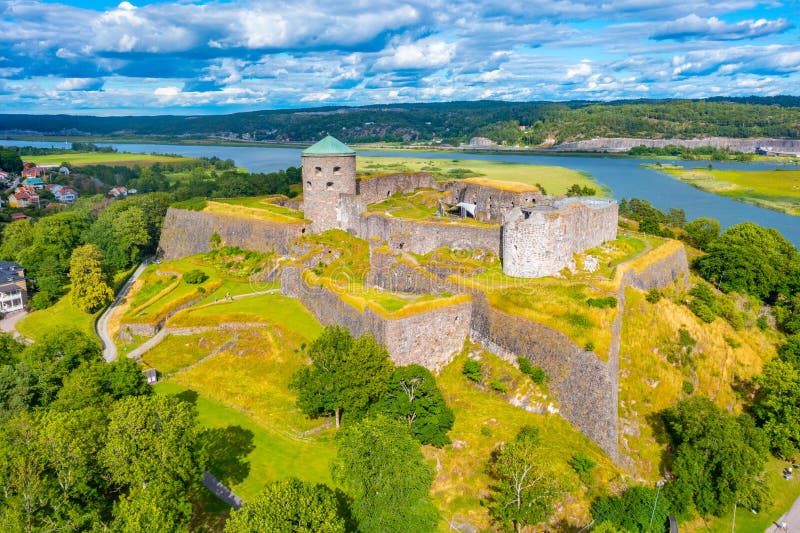 Aerial View of Bohus Fortress in Sweden Stock Photo - Image of wall ...
