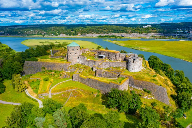 Aerial View of Bohus Fortress in Sweden Stock Image - Image of panorama ...