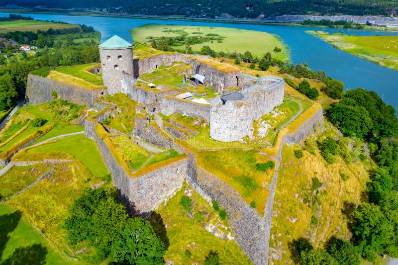 Aerial View of Bohus Fortress in Sweden Stock Photo - Image of ...