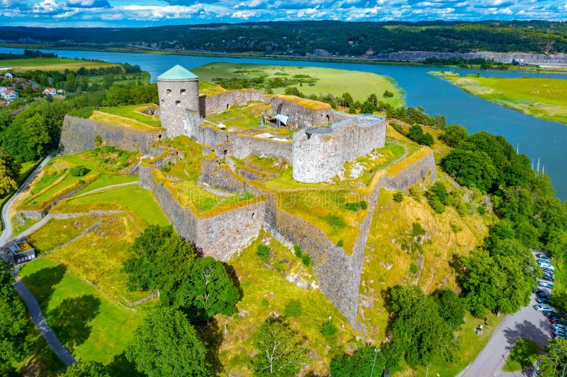 Aerial View of Bohus Fortress in Sweden Stock Image - Image of citadel ...
