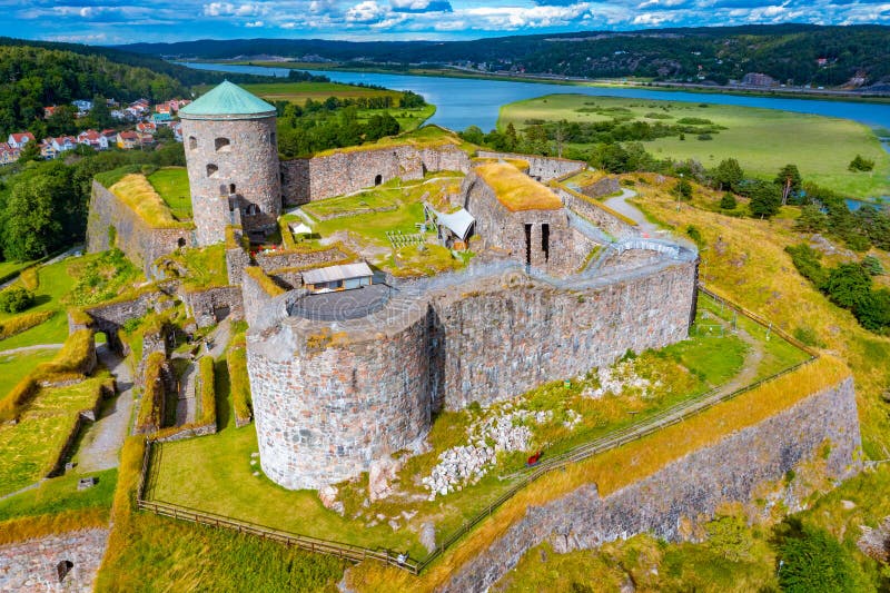 Aerial View of Bohus Fortress in Sweden Stock Photo - Image of citadel ...