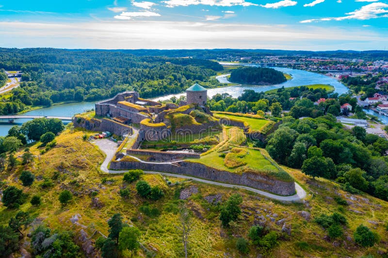 Aerial View of Bohus Fortress in Sweden Stock Photo - Image of ...