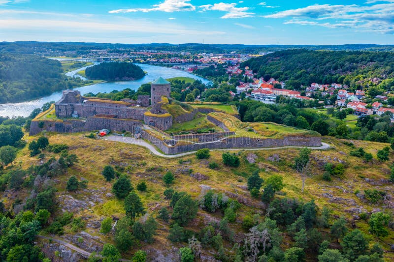 Aerial View of Bohus Fortress in Sweden Stock Image - Image of stone ...