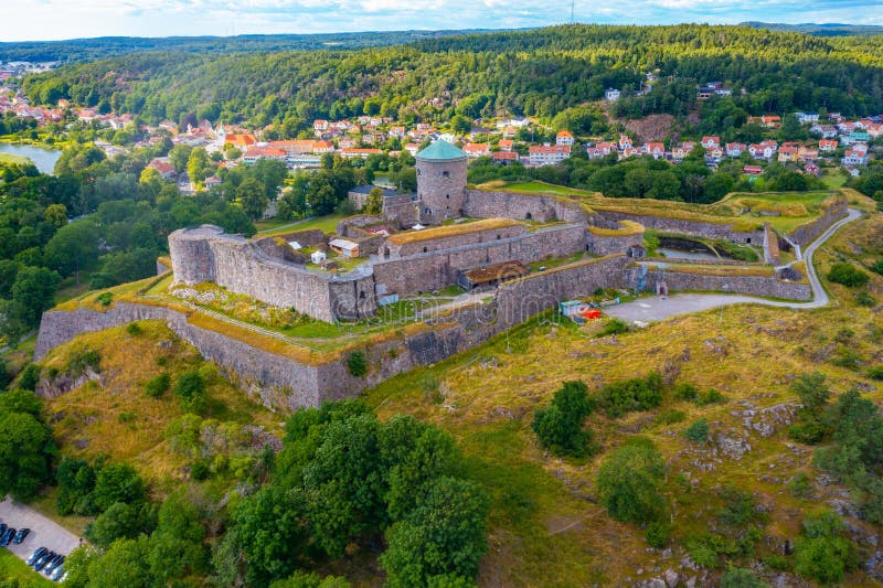 Aerial View of Bohus Fortress in Sweden Stock Photo - Image of ...