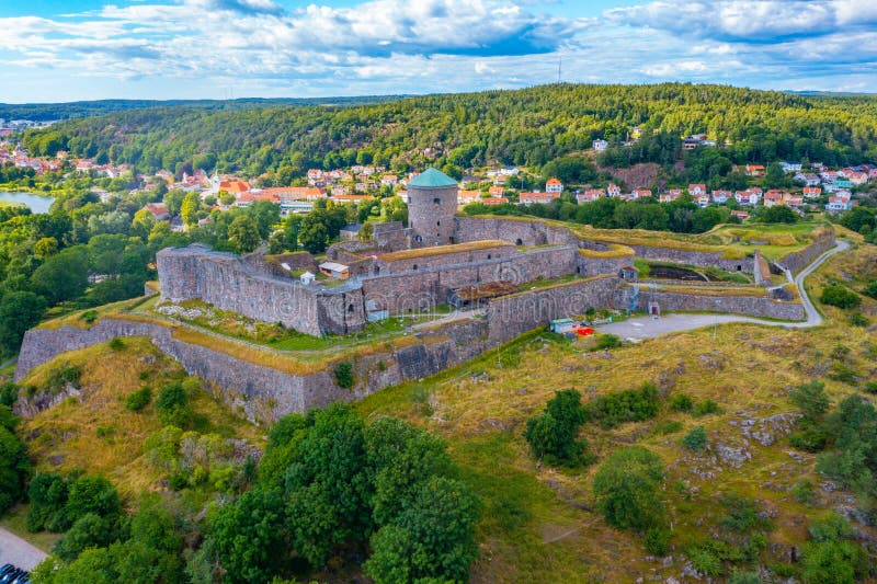 Aerial View of Bohus Fortress in Sweden Stock Image - Image of tourism ...