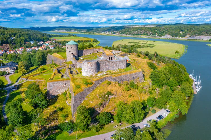 Aerial View of Bohus Fortress in Sweden Stock Photo - Image of ...