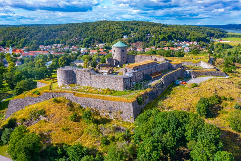 Aerial View of Bohus Fortress in Sweden Stock Image - Image of tourist ...