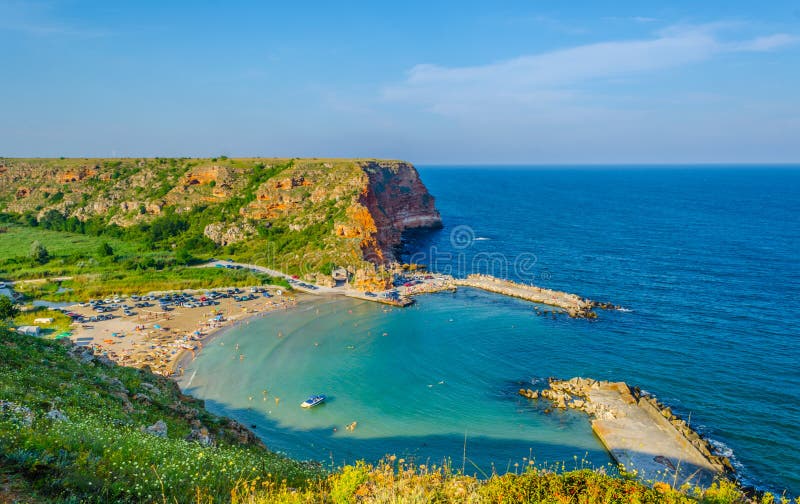 Aerial View of the Bolata Beach in Bulgaria Stock Photo - Image of ...