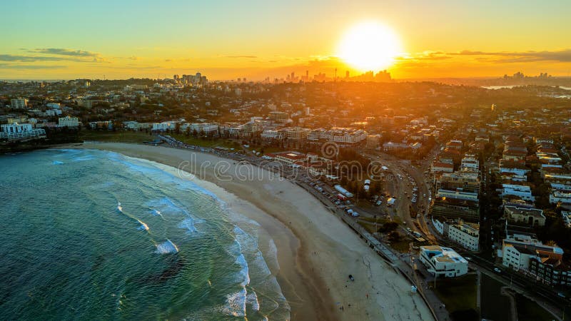 Aerial View of Bondi Beach in Sydney Editorial Stock Image - Image of ...