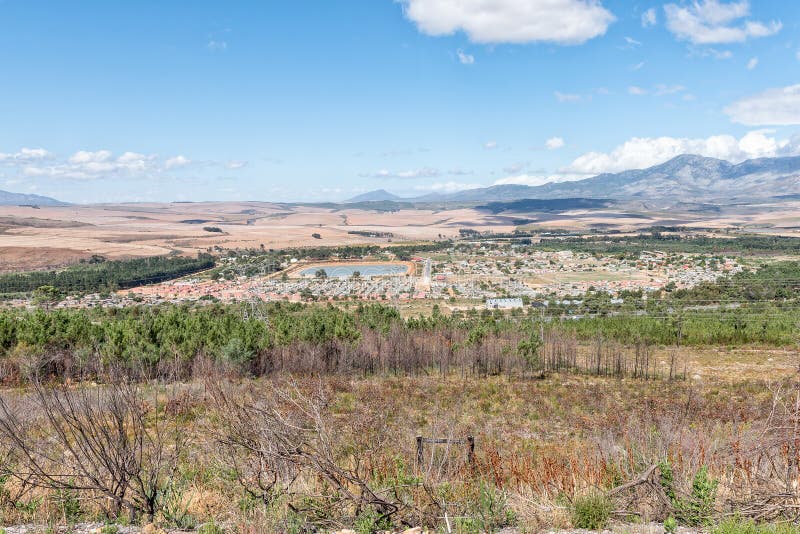 Aerial view of Botrivier stock photo. Image of overberg - 92147098