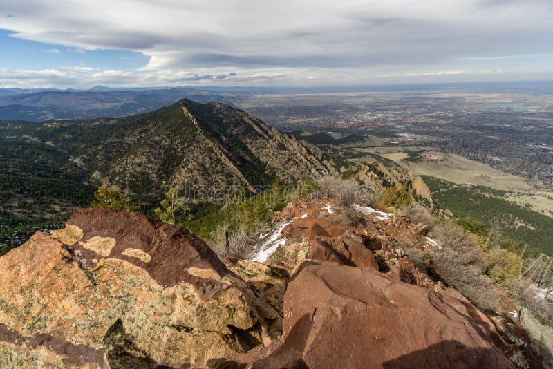 Aerial View of Boulder, Colorado Stock Photo - Image of foothills ...