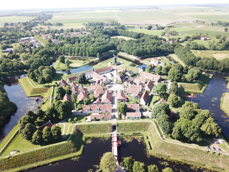 Aerial View of the Bourtange Village in the Netherlands Editorial Image ...