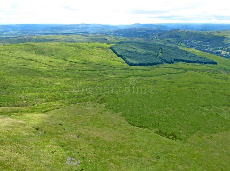 Aerial View of the Brecon Beacons Stock Image - Image of beautiful ...