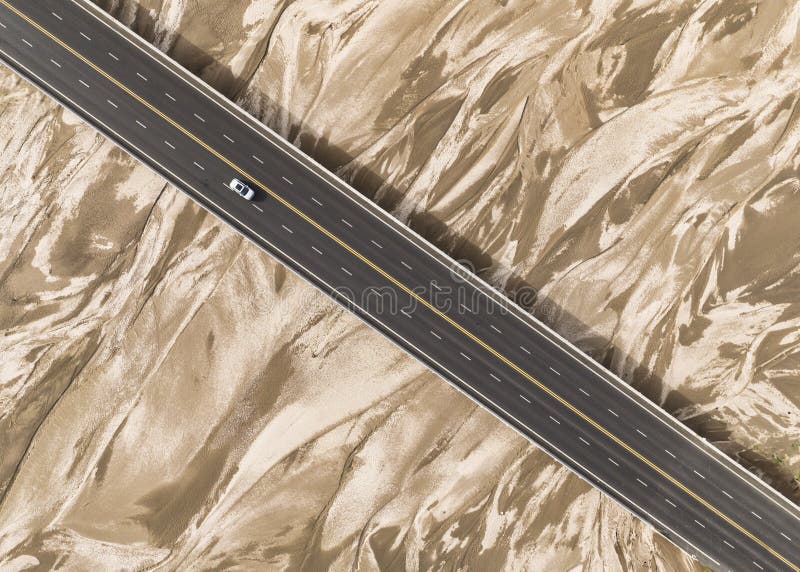 Aerial View of a Bridge Over Dry River Stock Image - Image of bridge ...