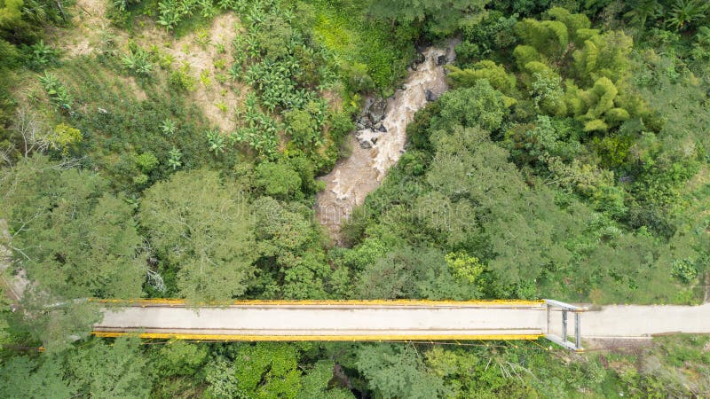 Bridge Over a Forest Stream. Jardin, Colombia Stock Photo - Image of ...