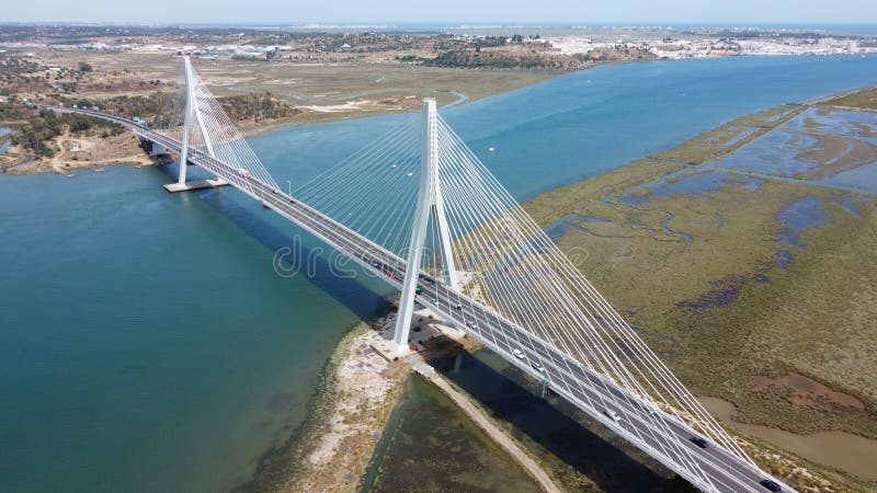 Aerial View of the Bridge and a River Editorial Stock Image - Image of ...
