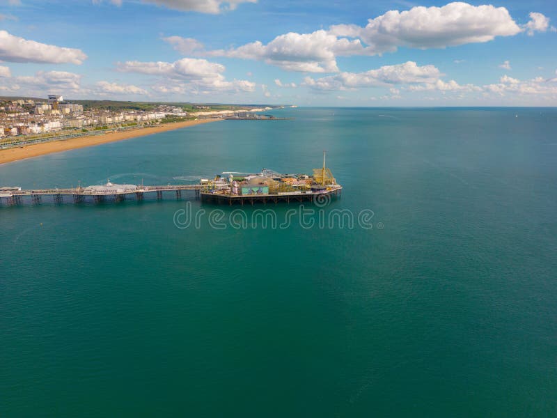 Aerial View of the Brighton Pier Stock Image - Image of brighton ...