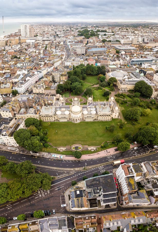Aerial View of Brighton in Summer Stock Image - Image of panorama ...